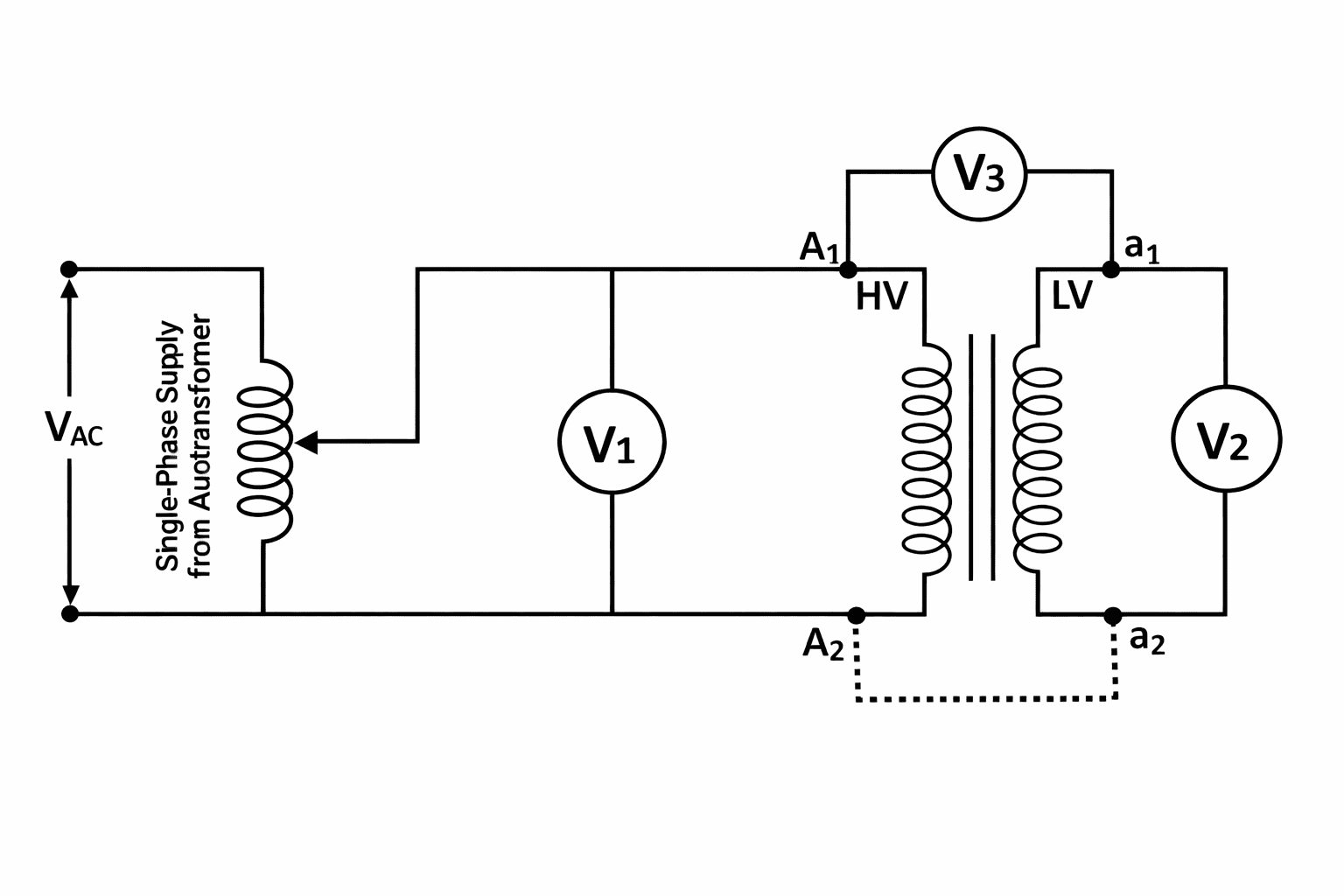 Polarity Test of a Transformer