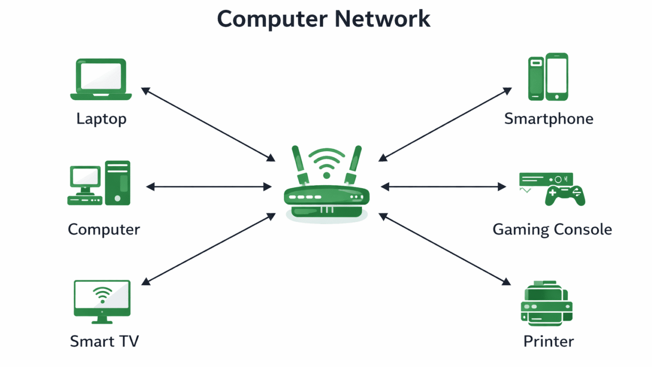 What is computer network? Explain its application