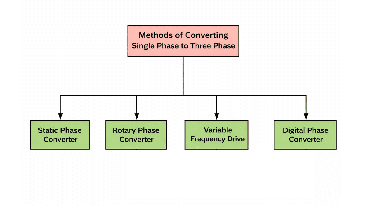 How to convert Single Phase into Three Phase